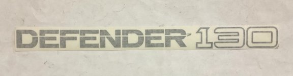 DEFENDER 130 tailgate decal BTR1051 | NAS-ROW Land Rover Defender Forum