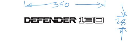 DEFENDER 130 tailgate decal BTR1051 | NAS-ROW Land Rover Defender Forum
